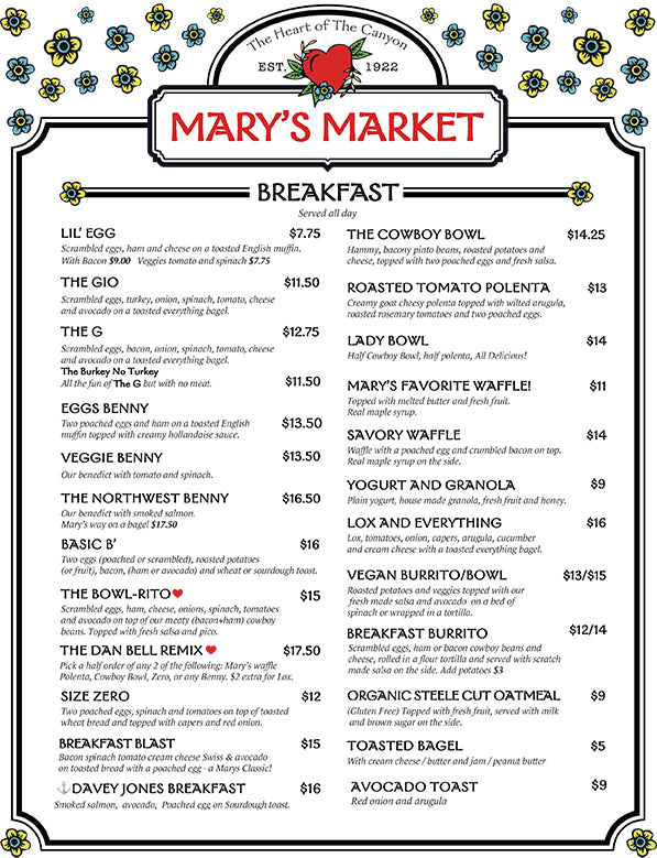 Mary's Market and Cafe – Mary's Market Cafe