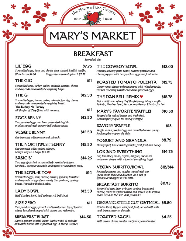Mary's Market and Cafe – Mary's Market Cafe